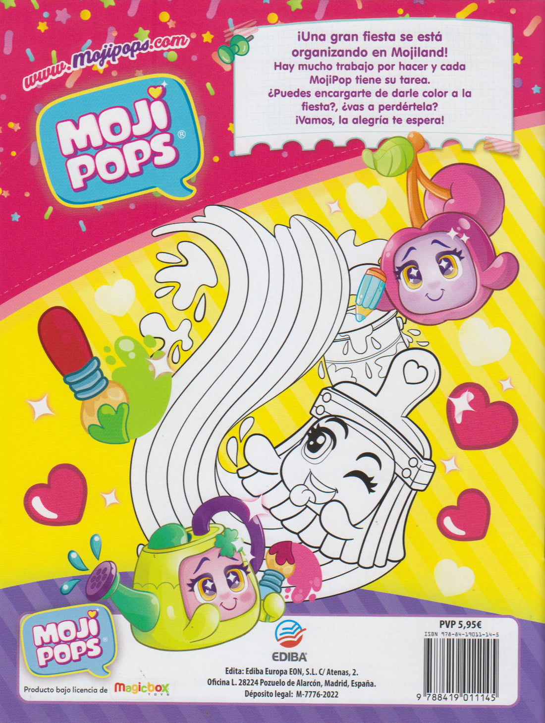 Libro para Colorear MojiPops Nº 3 – EDIBA EUROPA